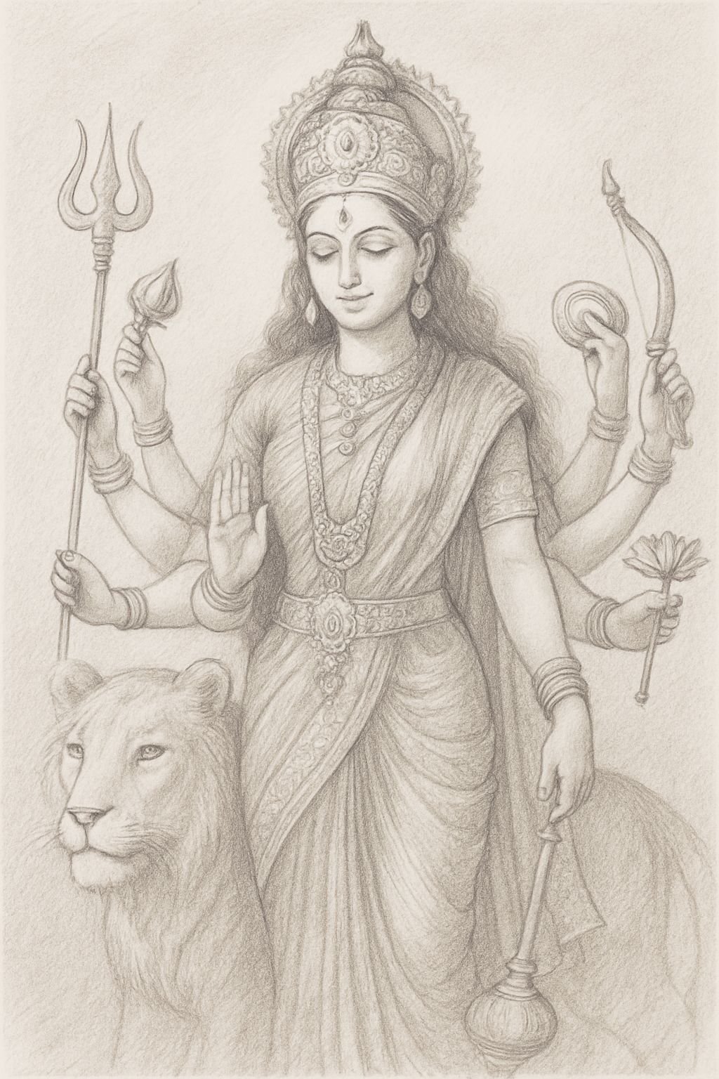 10+ Stunning Artistic Durga Maa Drawings – Free PDF & Images