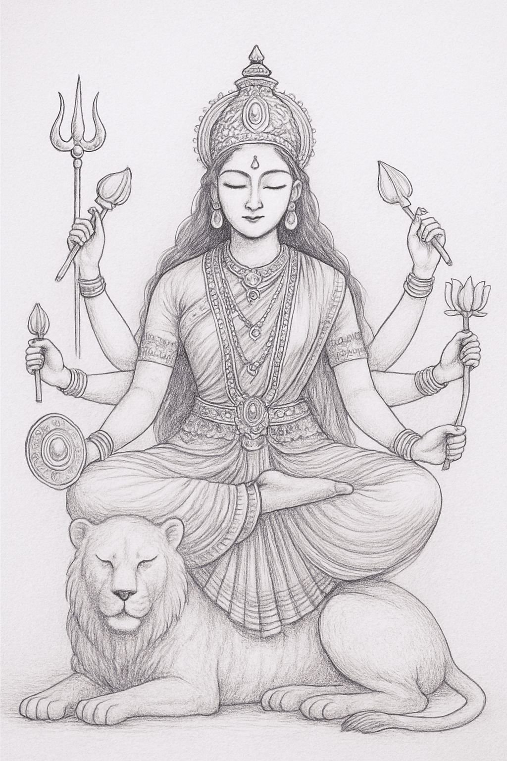 10+ Stunning Artistic Durga Maa Drawings – Free PDF & Images