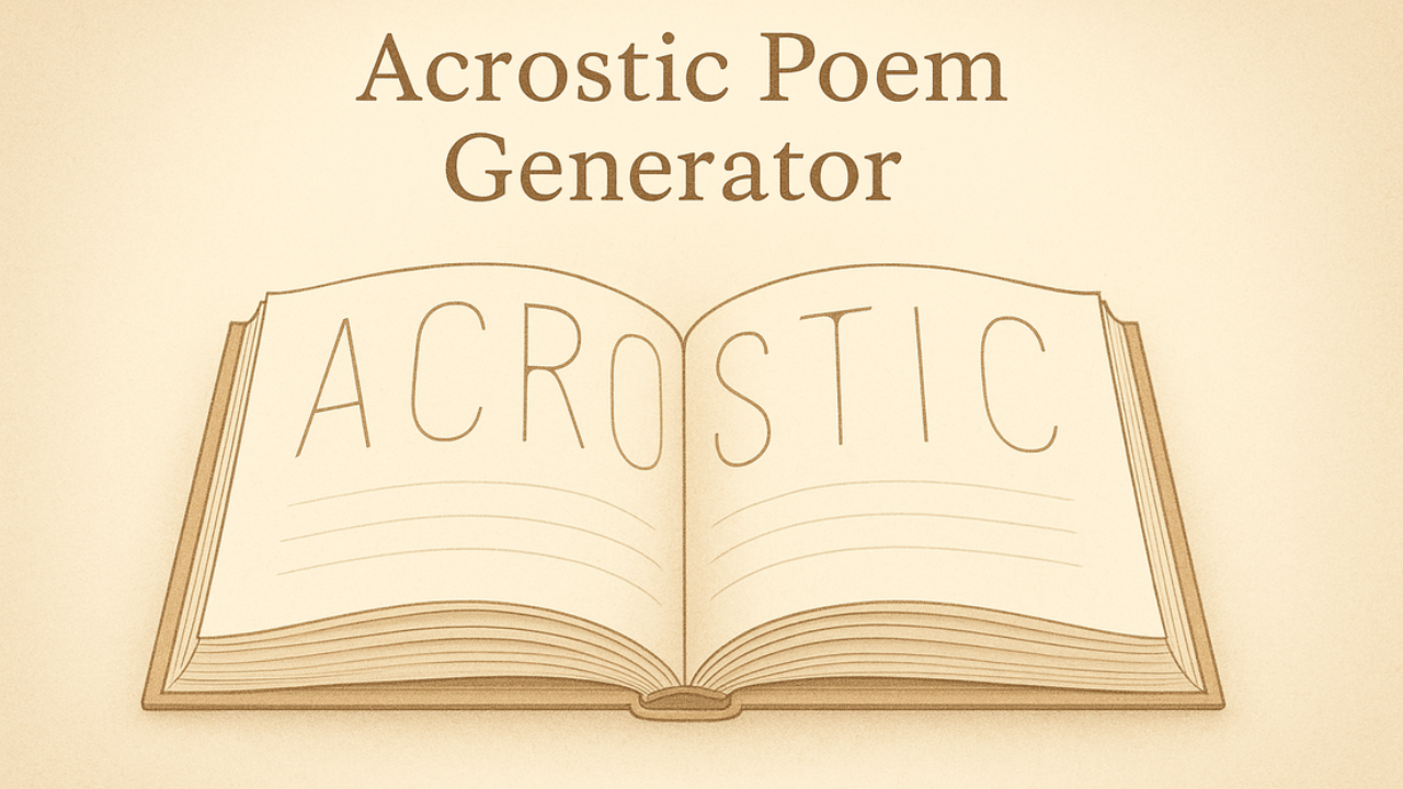Best Free Acrostic Poem Generator